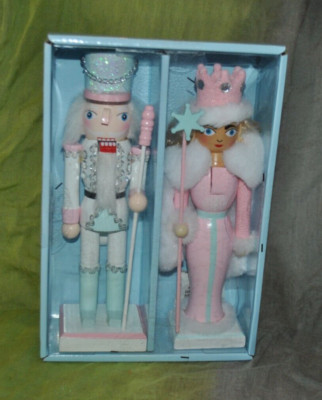 NEW WINTER MAGIC NUTCRACKER COUPLE/Snow Queen & King Set Pastel Blue ...