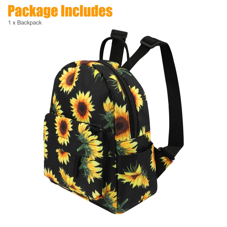 Mini Sunflower Backpack Women Purse Shoulder Rucksack Handbag Travel ...