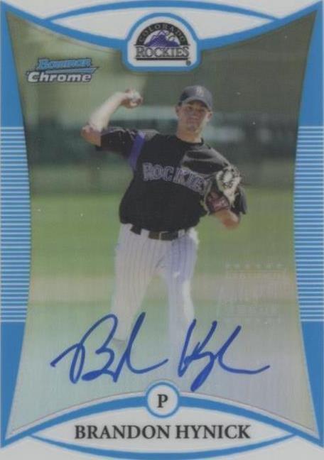 2008 Bowman Chrome - Prospects Prospect Autographs Brandon Hynick # ...