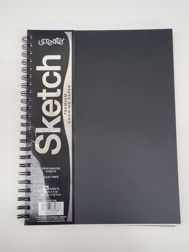 2x UCreate Poly Cover Sketch Book, Heavyweight, 6" x 9", Black, 75 ...