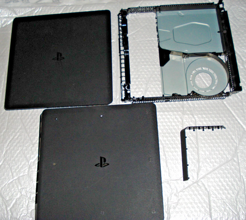 PlayStation 4 PS4 Top & Bottom Black Mid Cover Housing Shell HD Cover ...