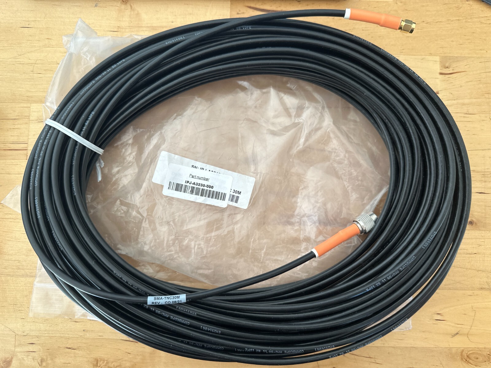 NEW MOBILE MARK IPJ-A3220-000 66ft ANTENNA CABLE FOR IMPINJ SPEEDWAY ...