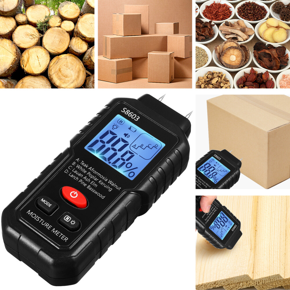 Wood Moisture Meter Tester Mold Detector Building Material for Walls ...