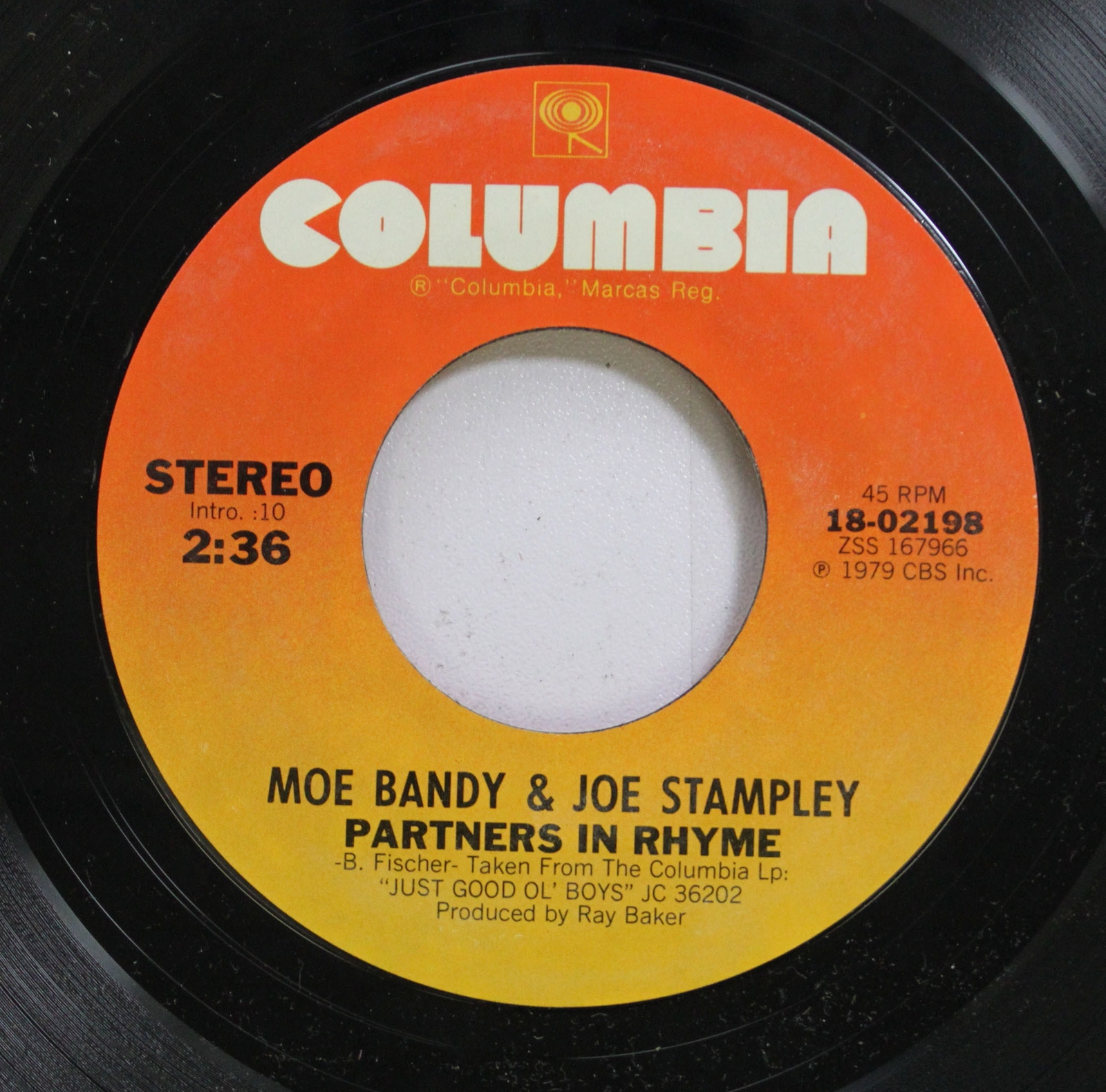Country Nm! 45 Moe Bandy & Joe Stampley - Partners In Crime / Honky ...