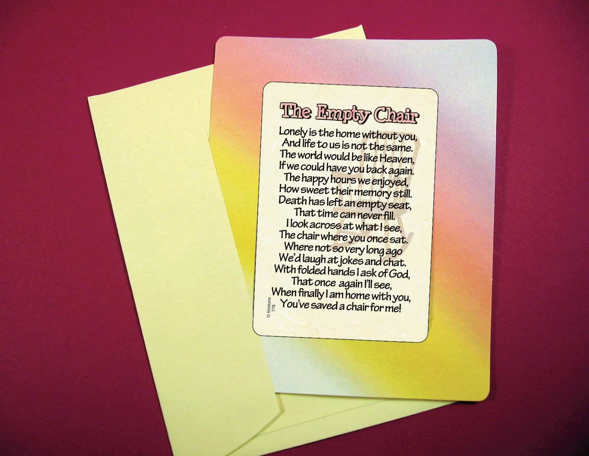 The Empty Chair Poem Printable Pdf | Sitedoct.org