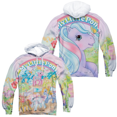 MY LITTLE PONY RETRO CLASSIC Licensed Pullover Hooded Sweatshirt Hoodie ...