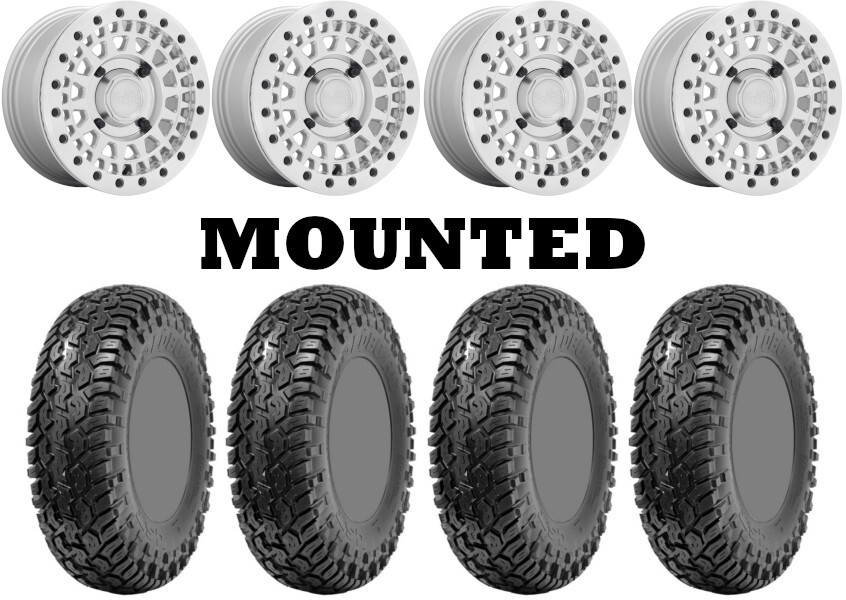 Kit 4 CST Lobo RC 32x10-14 on Black Rhino Parker Beadlock Silver Narrow ...