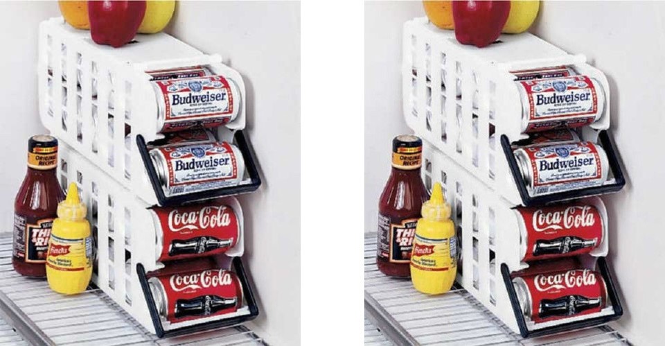 Can Dispenser Refrigerator Soda Beer Store N Tote Stackable Rack 24 ...