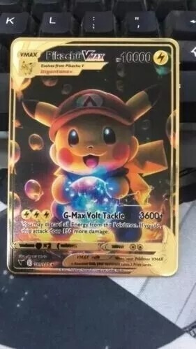POKEMON MARIO PIKACHU METAL COLLECTABLE CARDS 10000HP VMAX FunArt | eBay