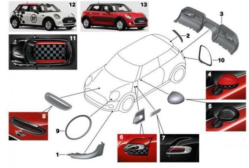 MINI F56 Pro Rear Diffusor Kit Fits 51192339046 NEW GENUINE | eBay