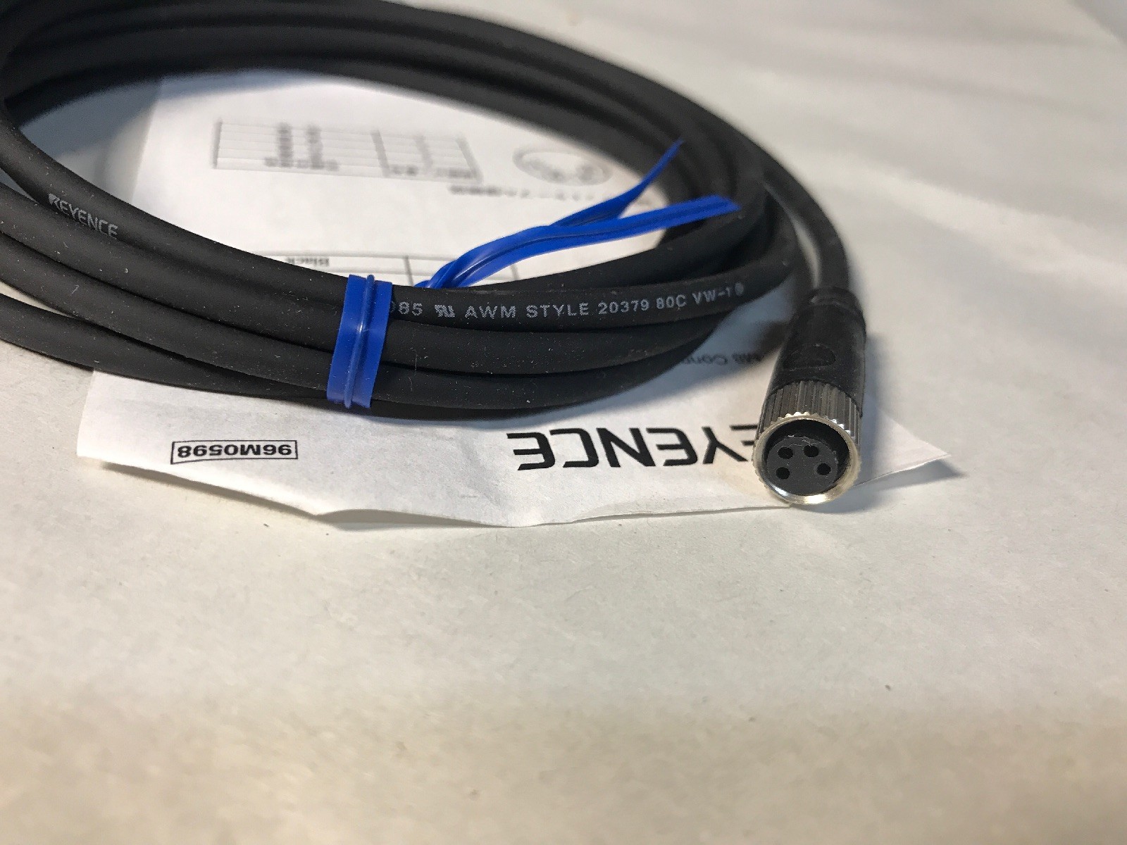 NEW Keyence OP-42187 Sensor Disconnect Cable 4 Wire 4-Pin 2M M8 FAST ...