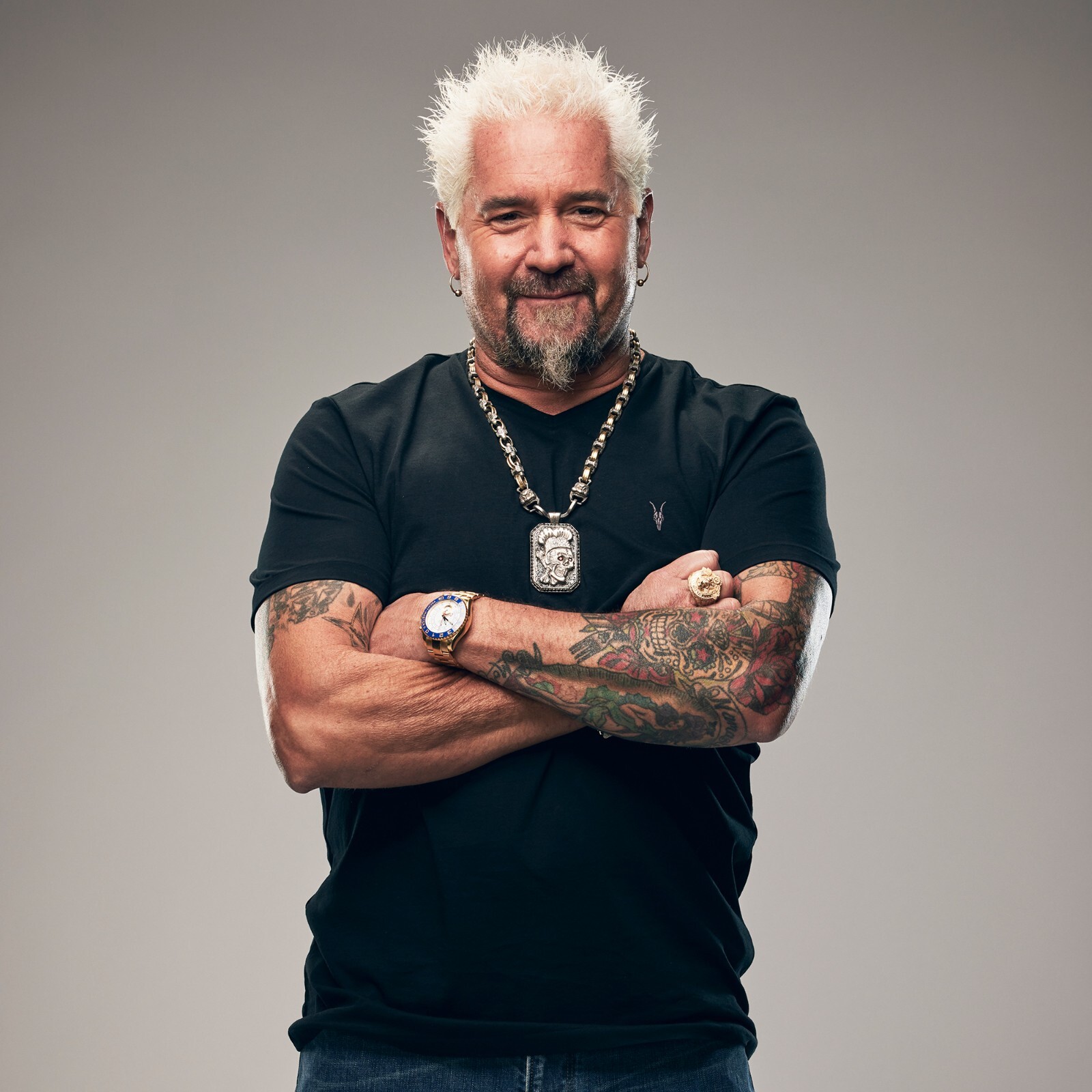 Guy Fieri Knuckle Sandwich 10-Inch Cimeter Meat Slicer Knife w/Leather ...