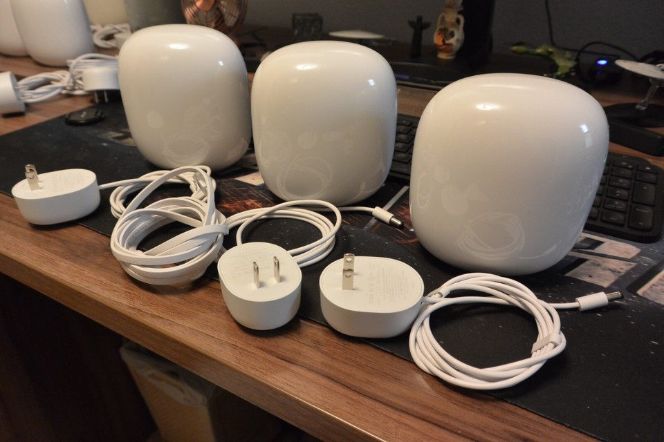 Google Nest 6E Pro WiFi Model G6ZUC 3 Pack Mesh Router Snow | eBay