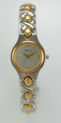 Relic Watch Womens Silver Gold Stainless Steel Water Resistant ...