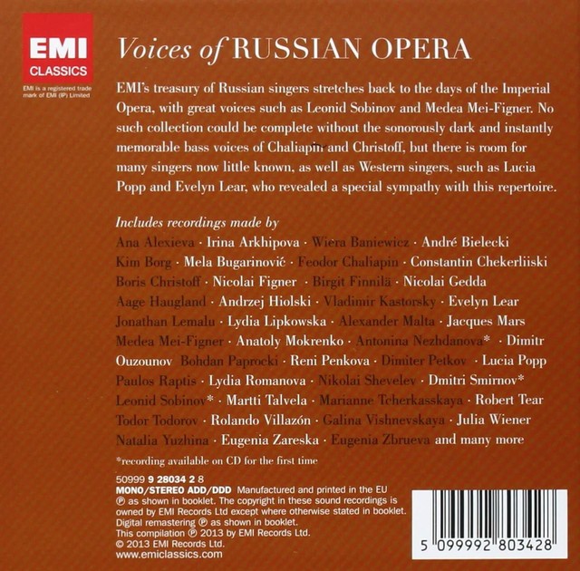Voices of Russian Opera (CD, Jul-2013, EMI Classics) for sale online | eBay