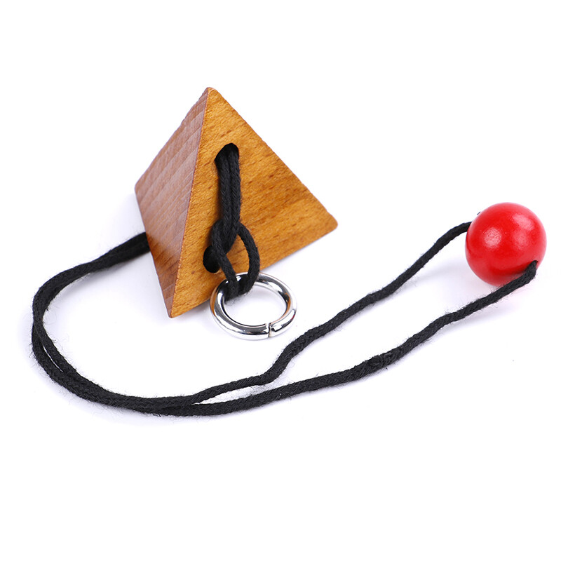 IQ rope wooden puzzle logic brain teaser string puzzles game for adults ...