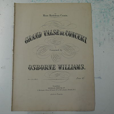 salon piano OSBORNE WILLIAMS , GRAND VALSE DE CONCERT 7pp | eBay UK
