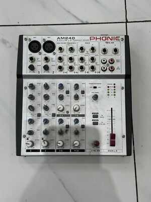 Phonic AM240 Compact Analogue Audio Mixer Untested No Power Supply ...