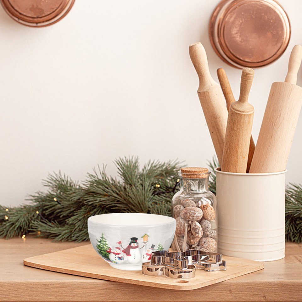 Household Soup Bowl Christmas Elements Food Bowl Multi-function Serving ...