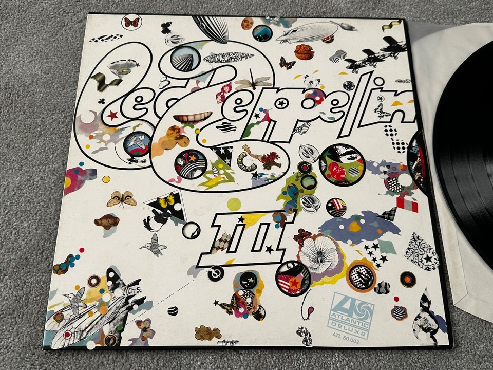 LED ZEPPELIN III 3 THREE / VG+ GERMAN PRESS VINYL LP ATL50002 ...