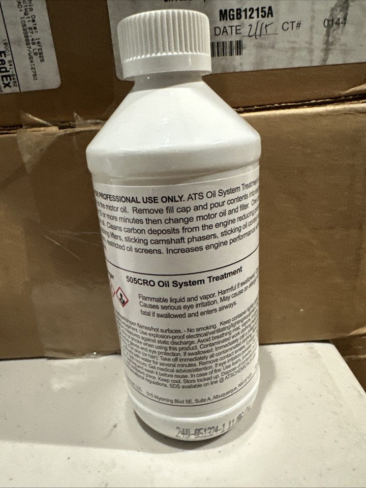 Bernies ATS Chemical 505 CRO Oil System Treatment for Gas and Diesel ...