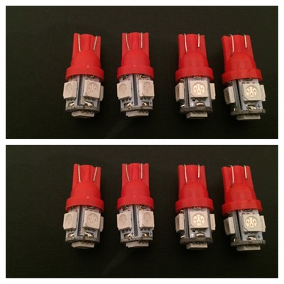 8x 5 SMD LED RED SIDE LIGHT BULB T10 W5W 501 WEDGE 12V DASH CAR LEDS | eBay