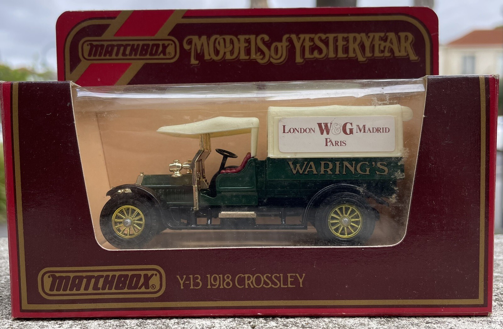 Matchbox Models Yesterday Y-13 1918 Crossley W & G Madrid Warings | eBay