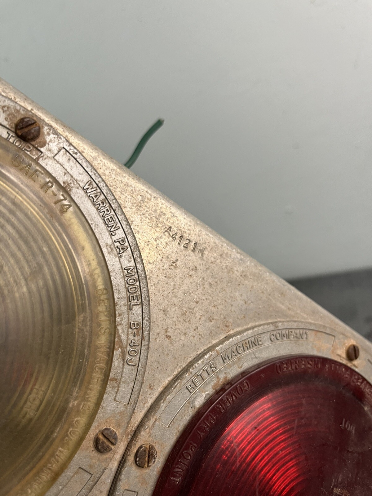 Betts Machine Company B40J Taillight Machinery Truck Warren PA Lens 71 ...