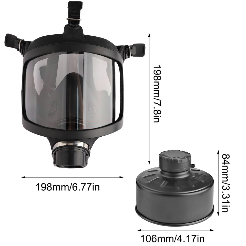 Full Face Gas Mask, Gas Masks Survival Nuclear and Chemical with 40Mm ...