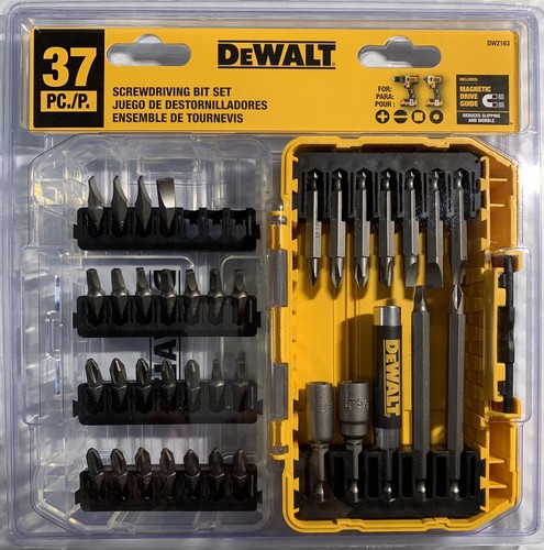 DEWALT 37 Piece Screwdriving Bit Set w/ Nut Drivers & Guide & Tough ...