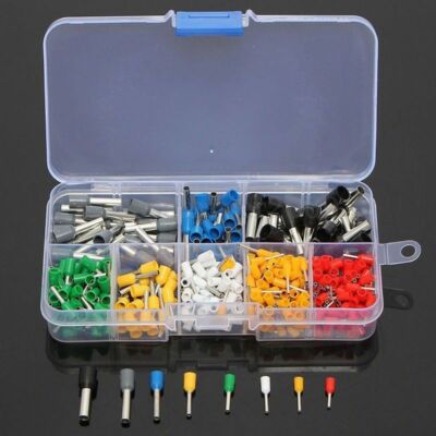 Wire Copper Crimp Connector Insulated Cord Pin End Terminal Kit 400PCS ...
