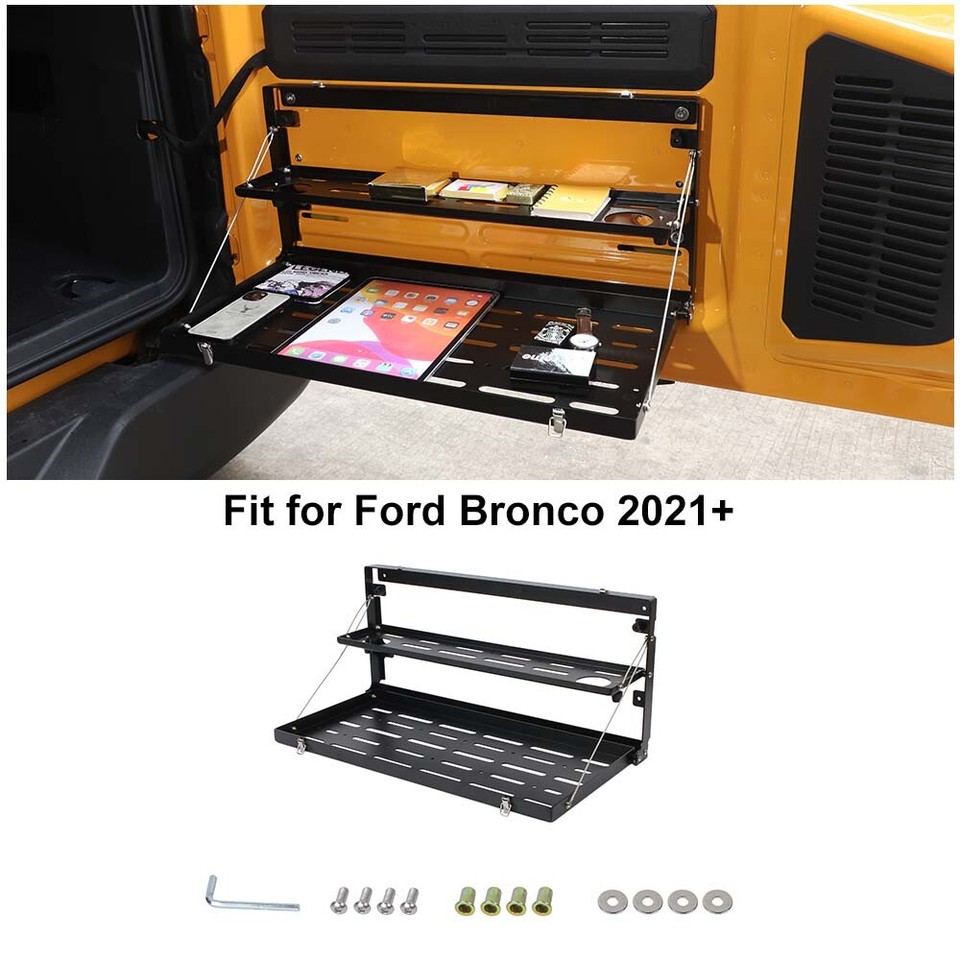 ⭕Metal 2-Tier Tailgate Table Storage Cargo Shelf Rack For Ford Bronco ...