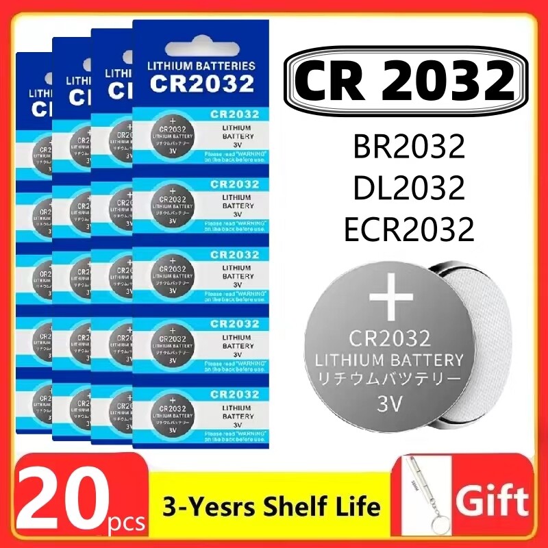 5-20x CR2032 3V Button Battery For Watch Toy Calculator Clock Car Key ...