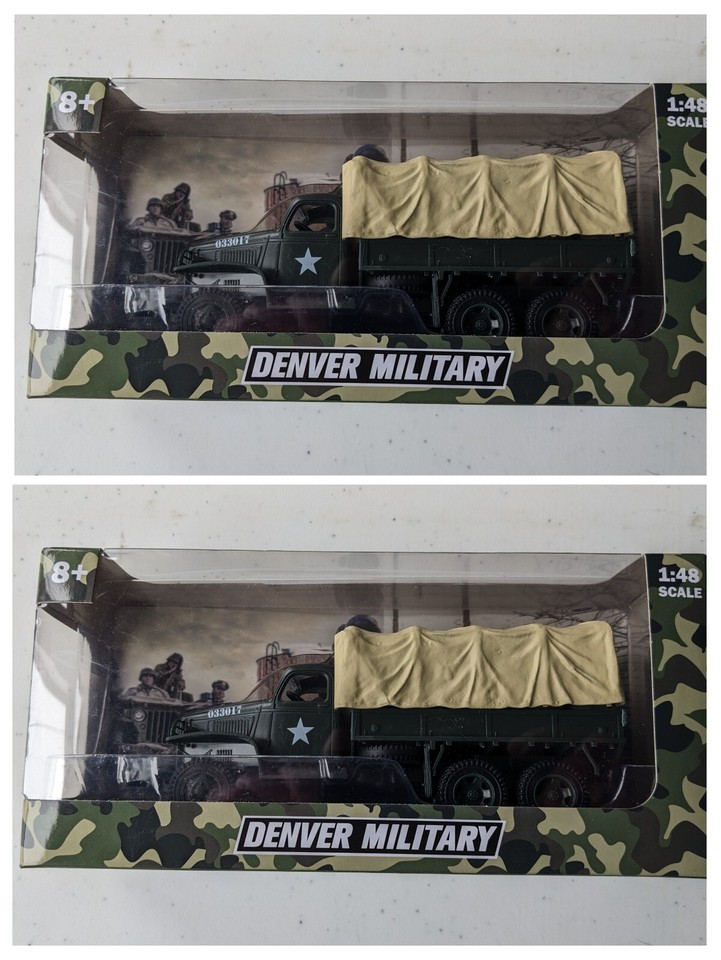 Qty-2 of 1:48 O Scale U.S. Army WWII Cargo Troop Truck CCKW-353 Deuce ...