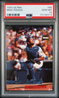 1993 Ultra Mike Piazza #60 PSA 10 GEM MINT Rookie RC HOF | eBay
