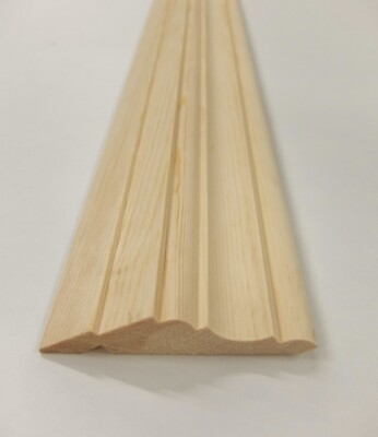 Solid Pine Kitchen Cornice 3.6m 95x21mm Units Trim Moulding Wooden ...