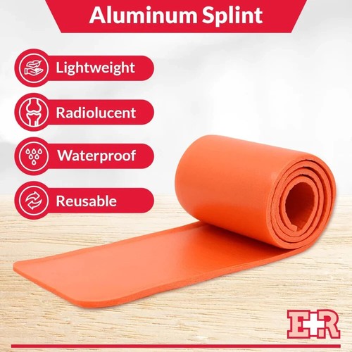 Ever Ready First Aid Universal Aluminum Splint Orange - 36" Rolled | eBay