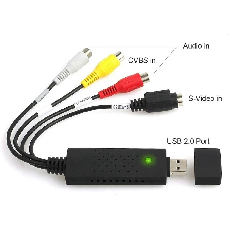 USB Video Capture Card Easy Cap VHS VCR Mini DV Hi8 DVD to Digital ...
