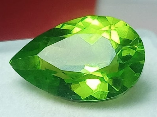 Natural Peridot Green Color Pear Cut 7-9 Ct Loose Certified Gemstone ...