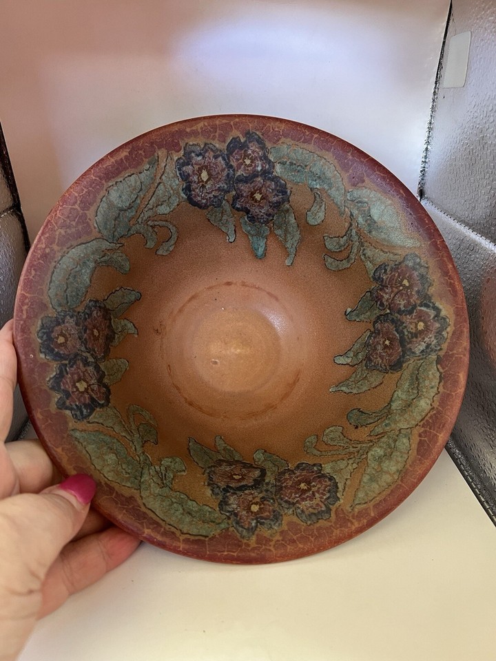 Rookwood 1925 XXV 8” Floral Centerpiece Bowl #2287 Signed By Catherine ...