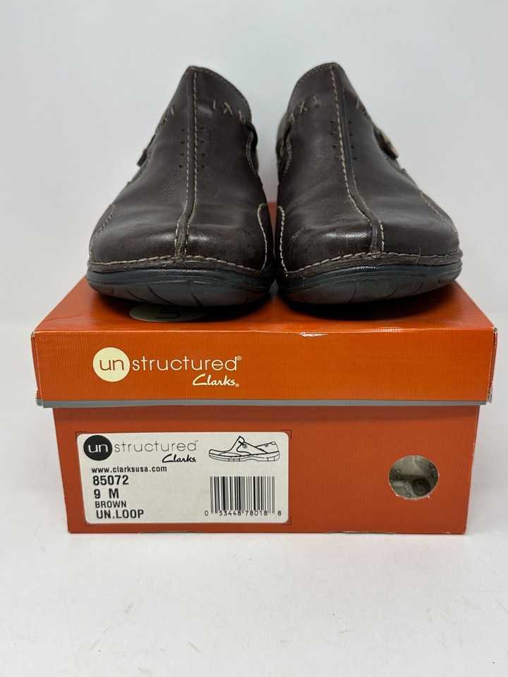 Clarks Unstructured Women's Sz 9M Slip On Comfort Loafers Shoes Brown ...