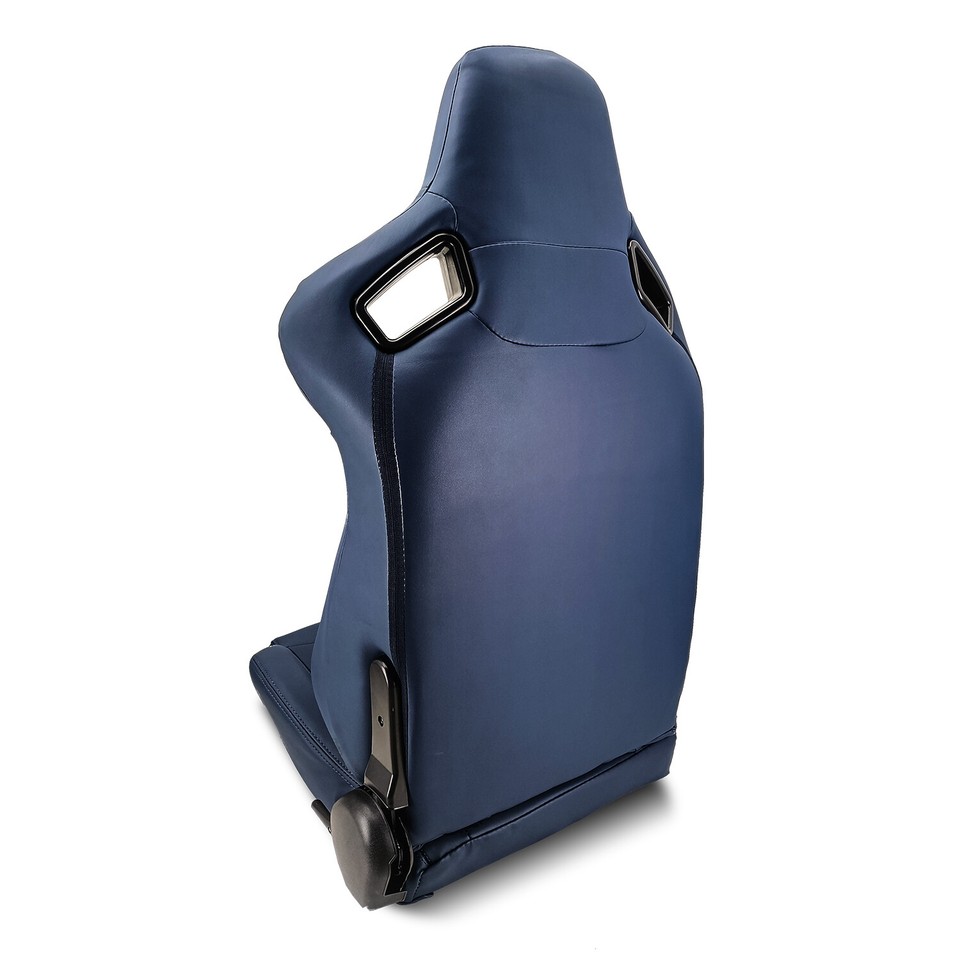JDM Reclinable Premium PVC Main Blue Racing Seats Slider Car Seats Pair ...