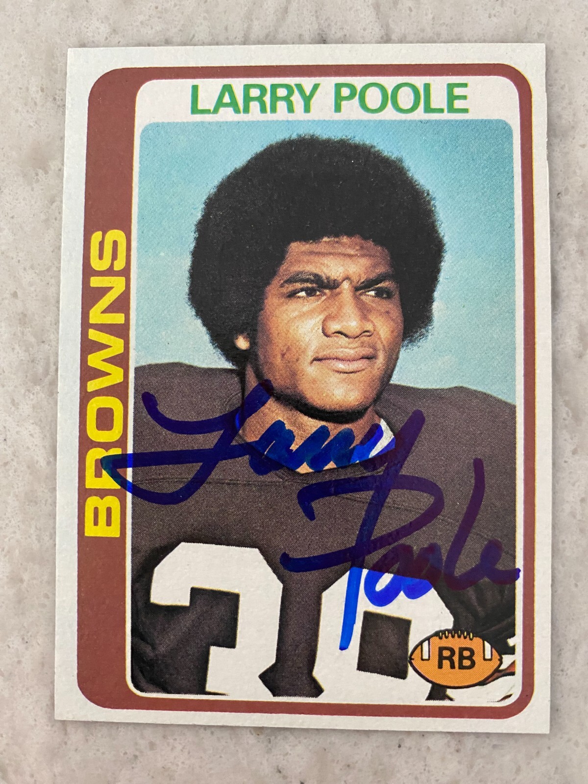 Larry Poole signed CLEVELAND BROWNS card 1978 Topps | eBay