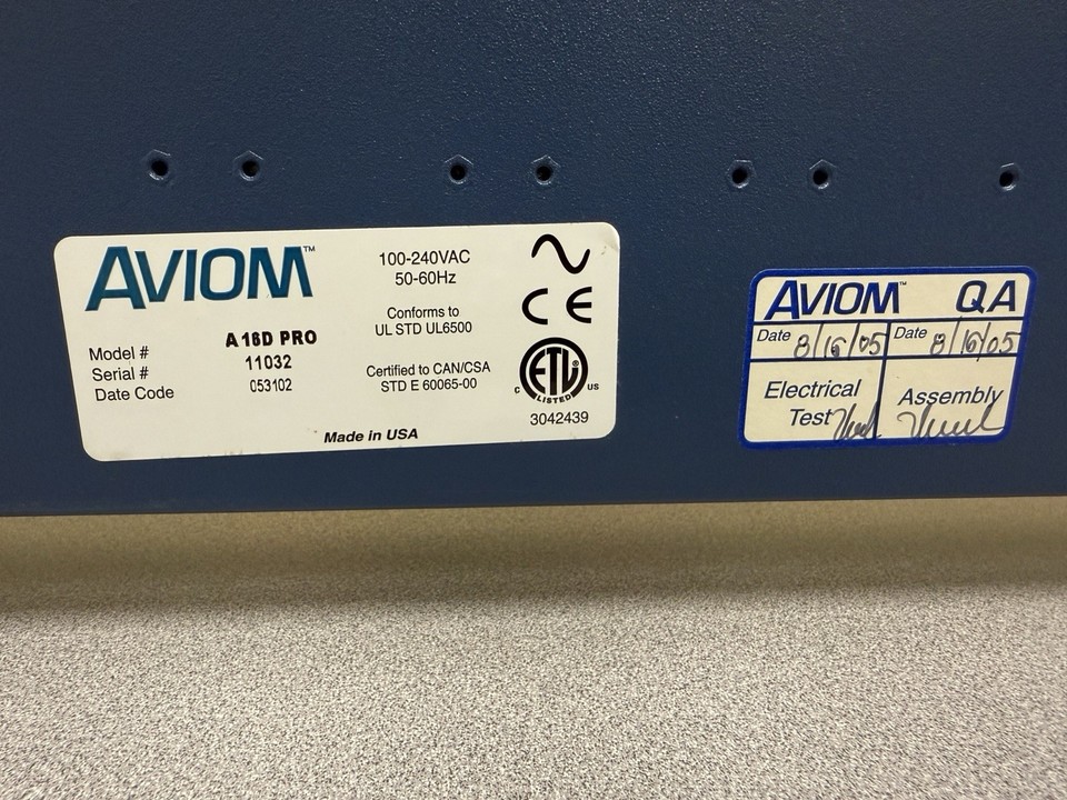 Aviom A-16D Pro A-Net Distributor (#11032) NO POWER - PLEASE READ | eBay