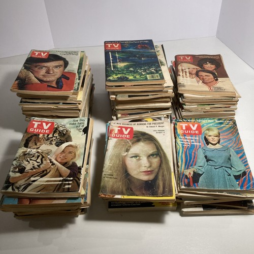 Lot Of 78 Vintage TV Guide from the 1960s 1970s 1980s 1990s 60s 70s 80s ...