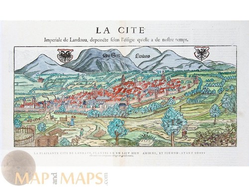 Germany Lindau, La Cite. Imperiale de Landauu… Belleforest 1575 | eBay