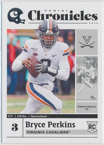 Bryce Perkins - Virginia Cavaliers - 2020 Chronicles Draft Picks - RC ...