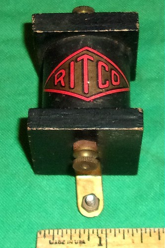 RITCO 85mH RF Choke Clean! Nice Graphics! (wire broken-fixable) 1920's ...