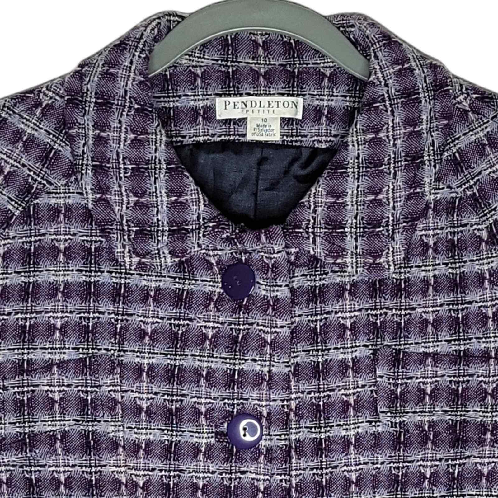 Pendleton Purple Tweed Jacket 100% Virgin Wool Made i… - Gem