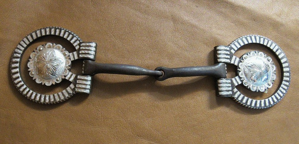 E Garcia Brown Large Concho D Ring Snaffle Silver Bit | eBay